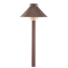 Sollos PTH055-AB LED 5.5" Traditional Hat Pathway Light Antique Brass ...